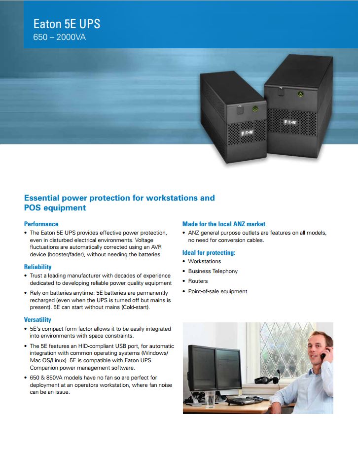 Eaton 5E Brochure | Power On Australia | Power Quality and Management ...