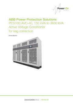 ABB PCS100 AVC 40 Active Voltage Conditioner Brochure | Power On ...