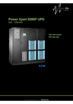 Eaton 9395P Xpert Product Brochure - Power On Australia - Power ...