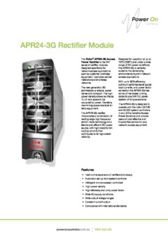 Eaton APR24-3G Rectifier - Product Brochure | Power On Australia ...
