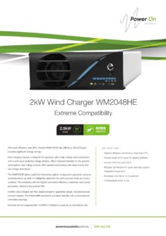 Enatel DC Wind Charger WM2048HE - Product Brochure | Power On Australia ...